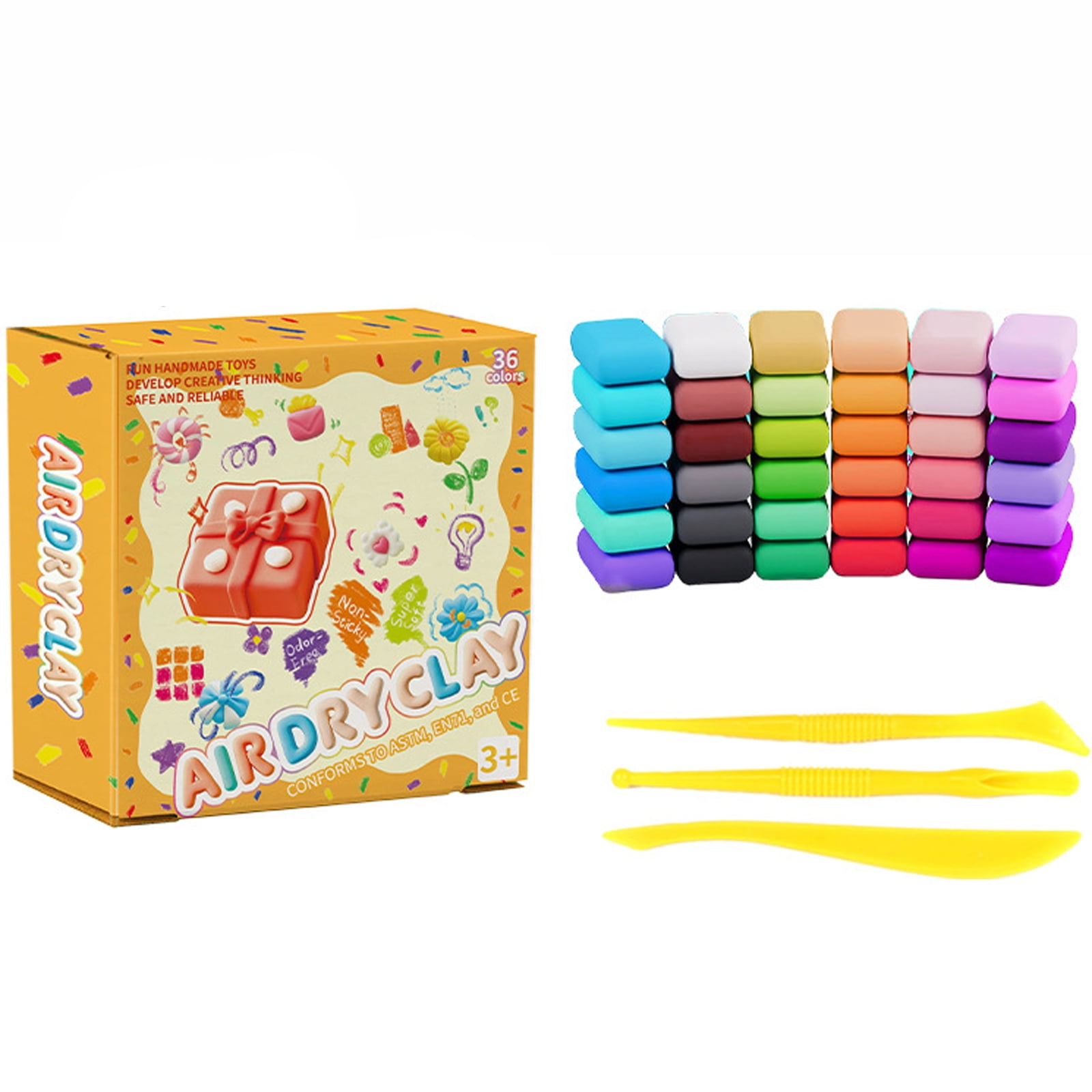 Air Dry Clay 36 Colors, Modeling Clay for Kids, DIY Molding Magic Clay ...