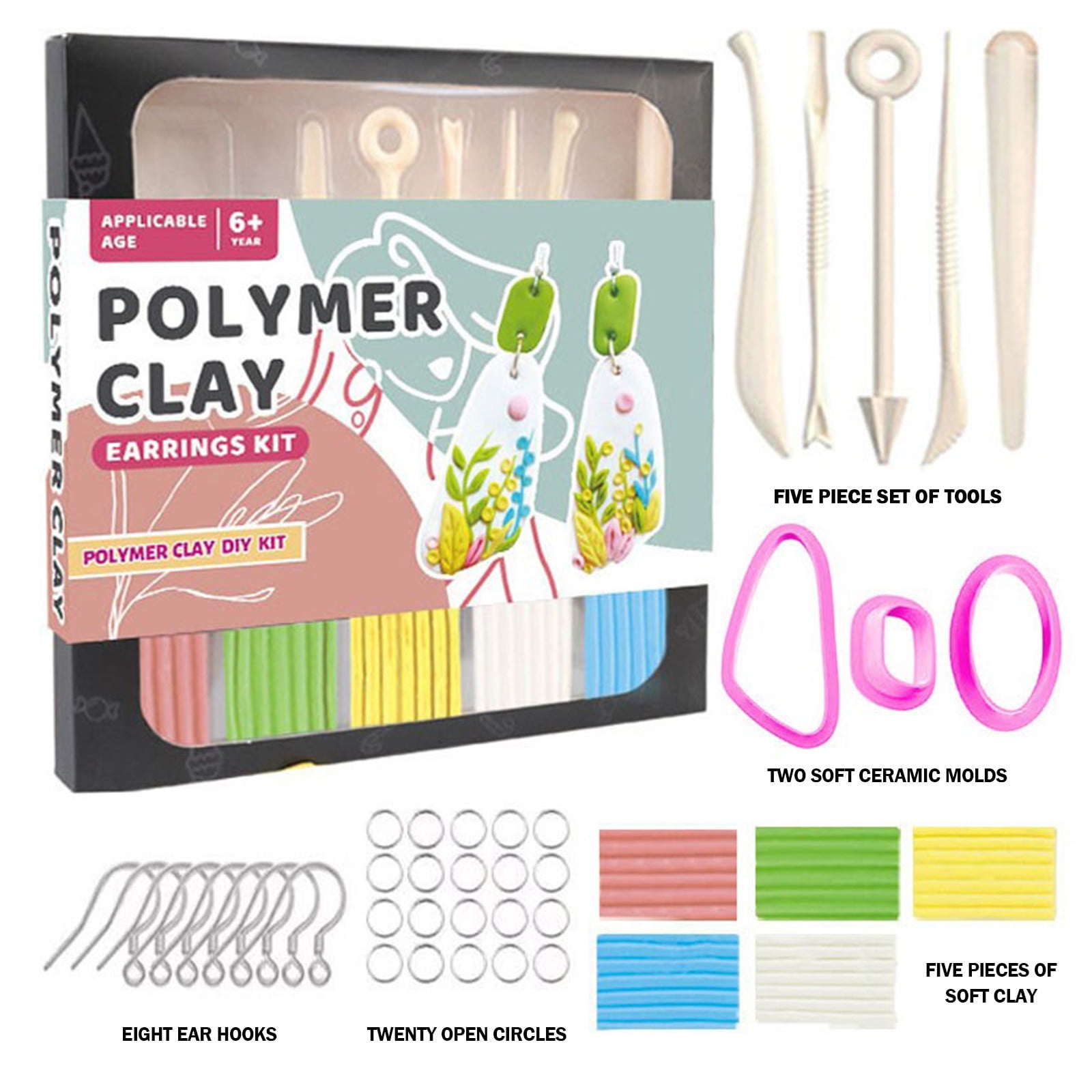 Air Dry Clay, 5 Colors Magic Foam DIY Molding Clay for Slime add ins ...