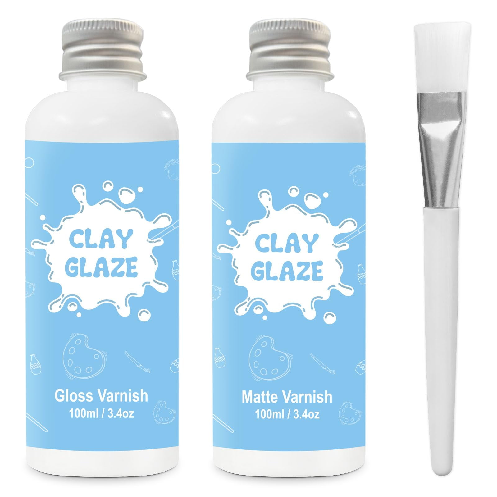 Air Dry Clay Glaze 2 x 100ml , Air Dry Clay Varnish Can Not Only Used ...