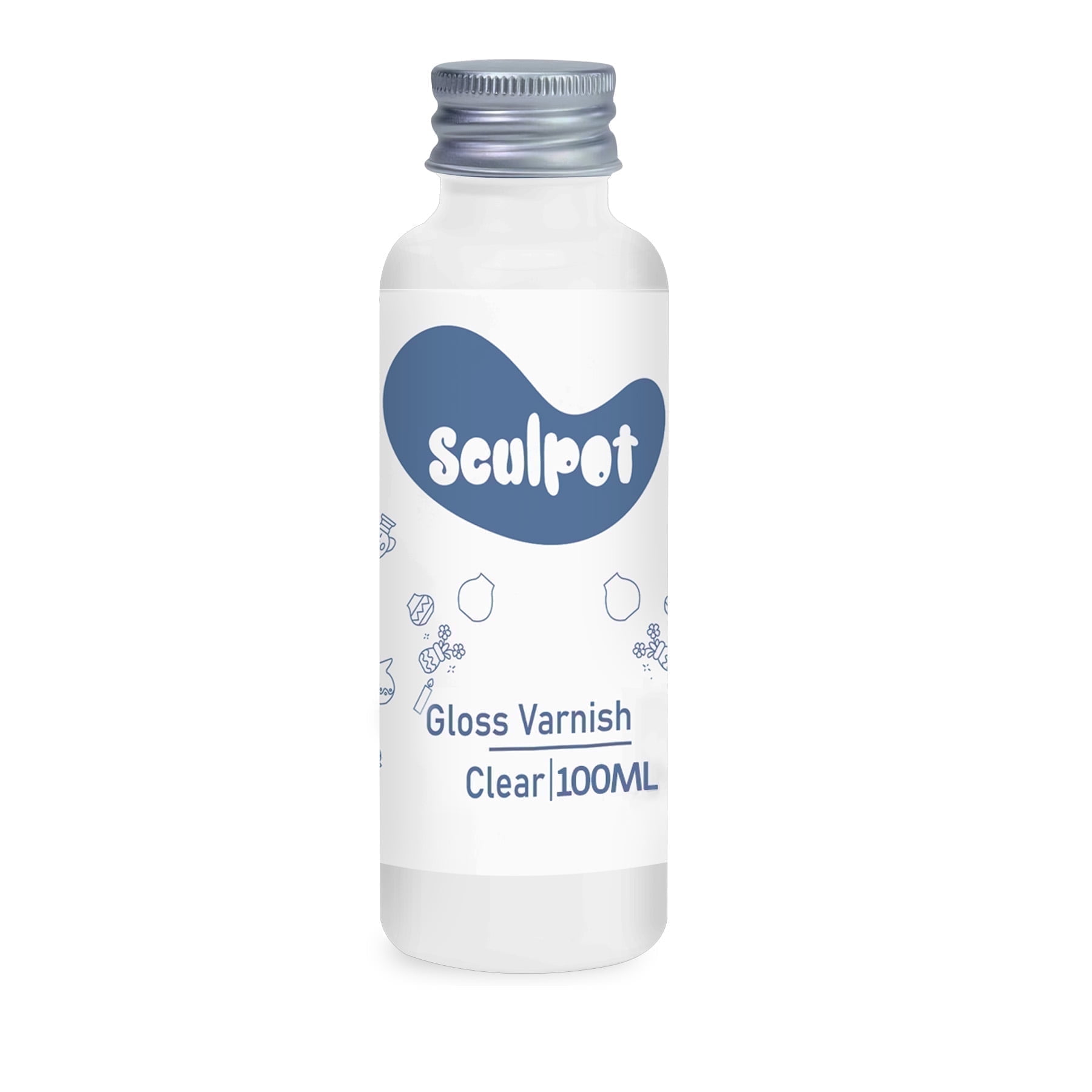 Air Dry Clay Glaze Varnish,3.4 fl oz, Gloss Finish Clay Sealant ...