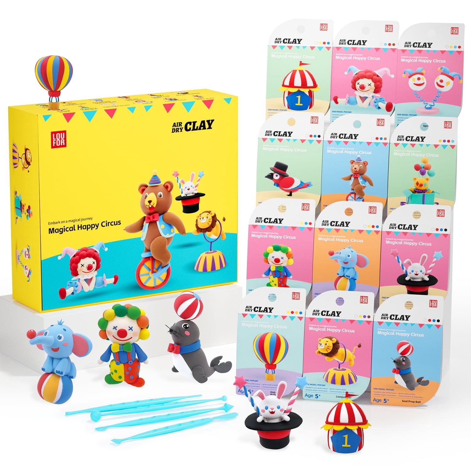 Air Dry Clay Kits - Modeling Clay for Kids, Ultra Light & Soft, Safe ...