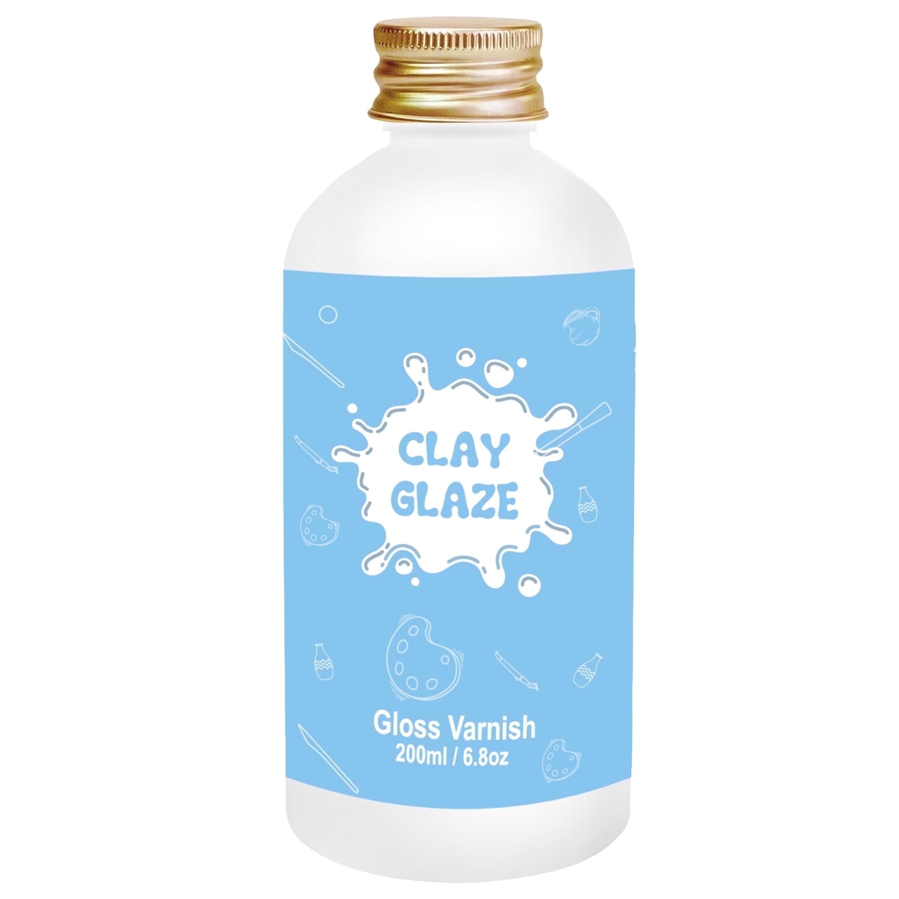EIGTWEN, Air Dry Clay Varnish, 6.8 fl oz, Gloss Finish Clay Glaze ...