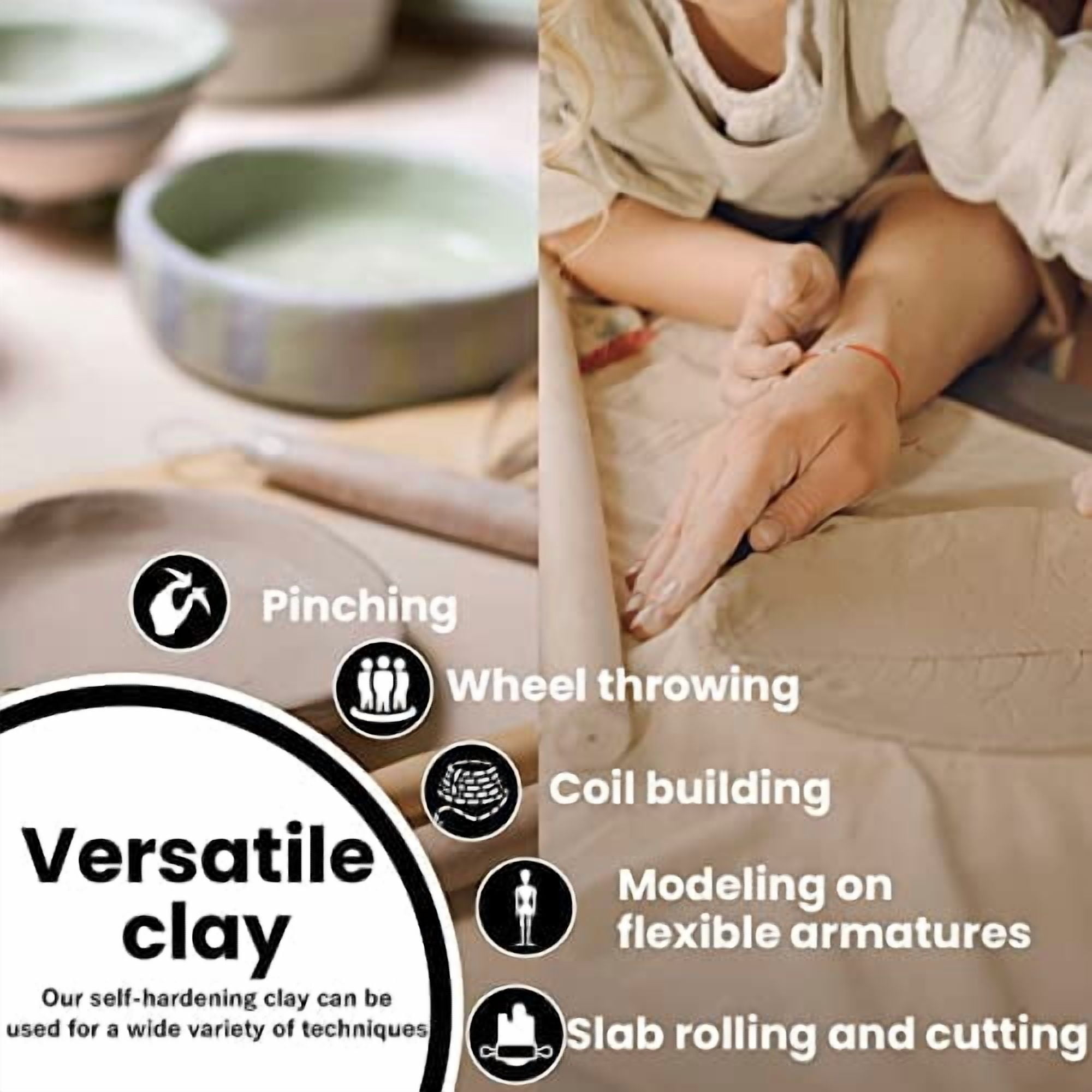 Air Dry Modeling Clay, 25 lbs, All Natural Modeling Clay. Ideal for ...