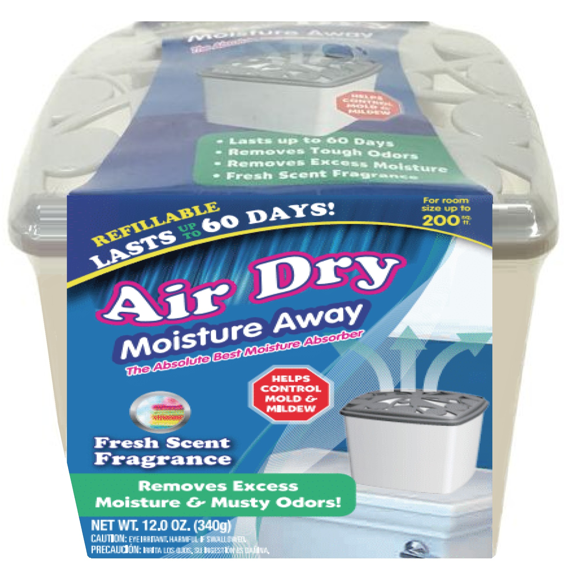 Air Dry Moisture Gone Clean Linen Moisture Absorber, 12OZ, Pack of 4 ...