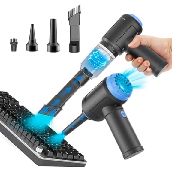 Air Duster - Computer Vacuum Cleaner - for Keyboard Cleaning - Cordless ...