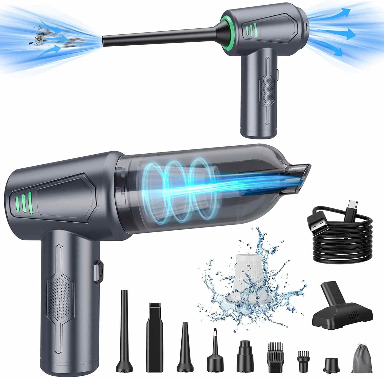 Air Duster - Computer Vacuum Cleaner - for Keyboard Cleaning- Cordless ...