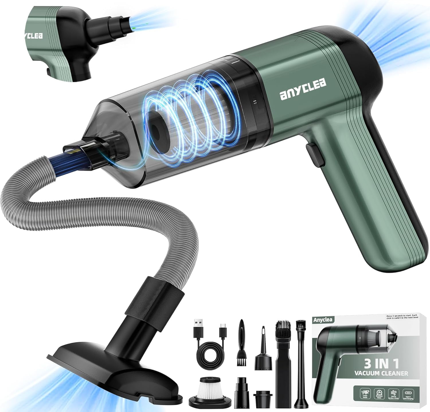 Air Duster&Dust Buster&Vacuum Cleaner 3 in 1 - This Christmas Gift ...