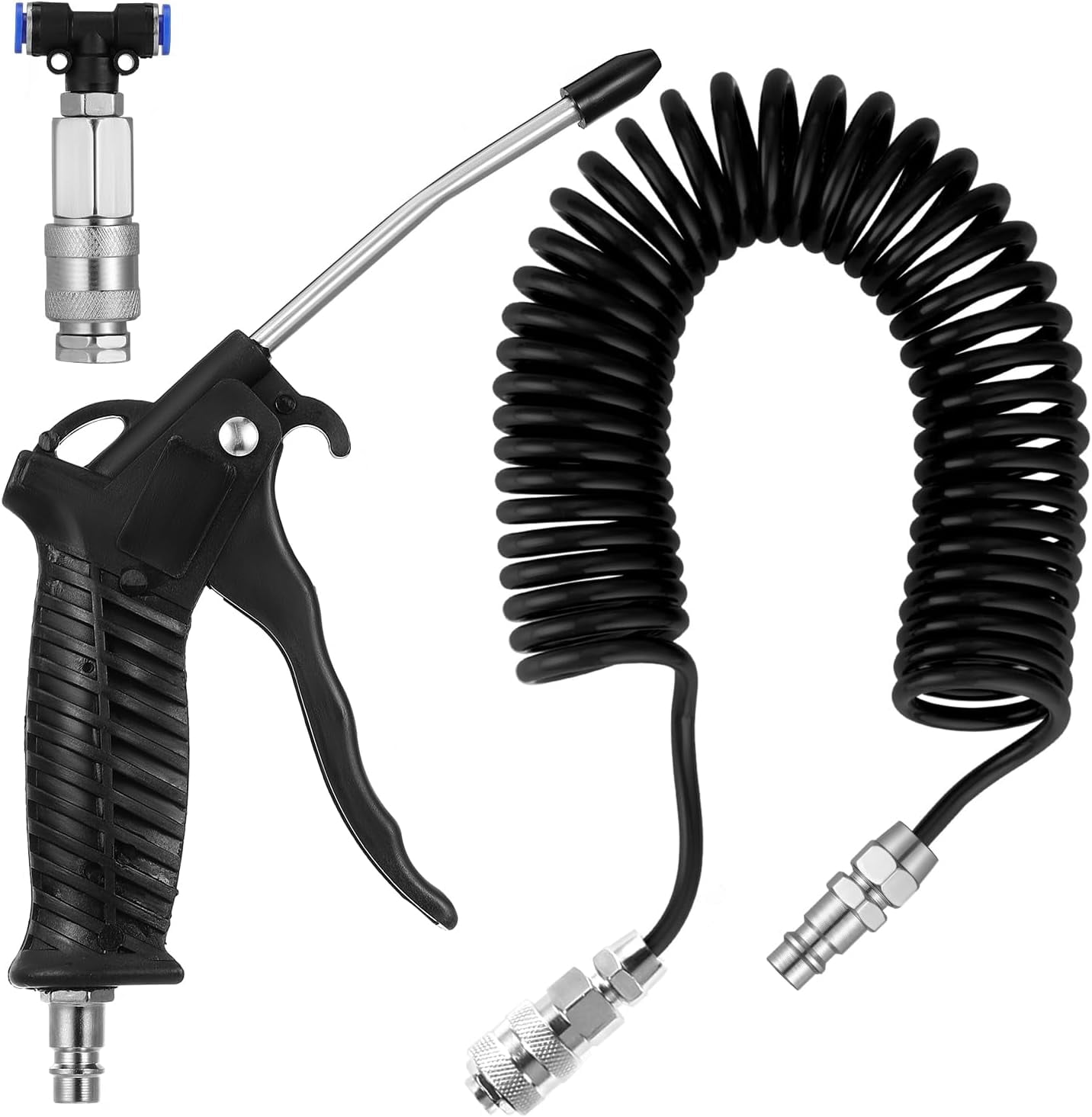 Air Duster Gun with 5 Metre Recoil Hose Blow Dust Gun Heavy Duty Air ...