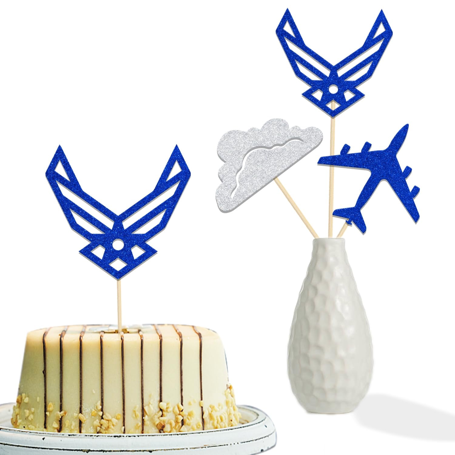 Air F*rce Party Centerpiece Sticks, Congrats Retirement Birthday Party ...