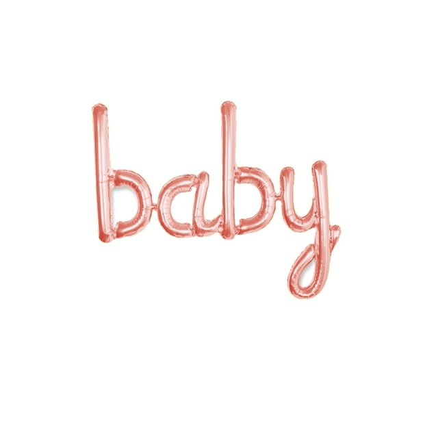 Air-Filled Lowercase Cursive "Baby" Backdrop Balloon Banner - Walmart.com
