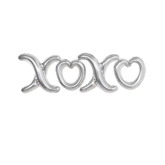 Air-Filled Lowercase Cursive Letter "xoxo" Backdrop Balloon Banner ...