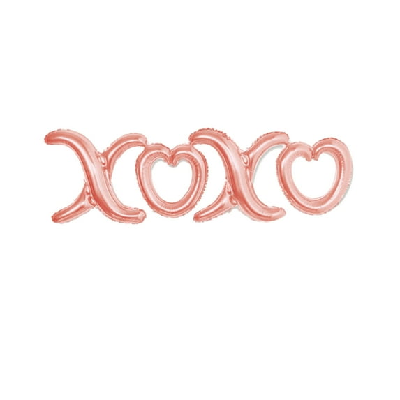 Air-Filled Lowercase Cursive Letter "xoxo" Backdrop Balloon Banner ...