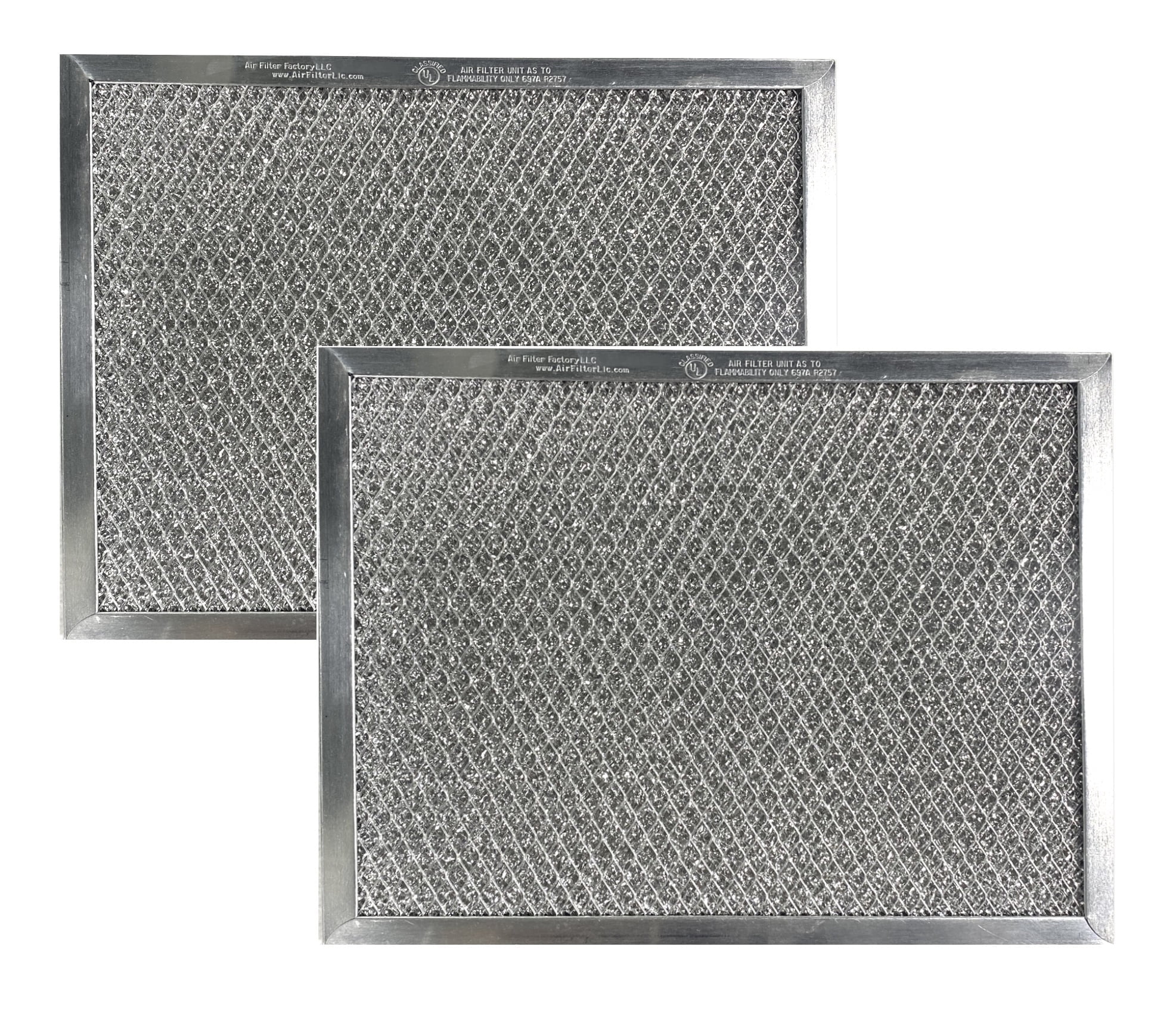 Air Filter Factory 2-Pack Aluminum Grease Filters for Range Hood Stove ...
