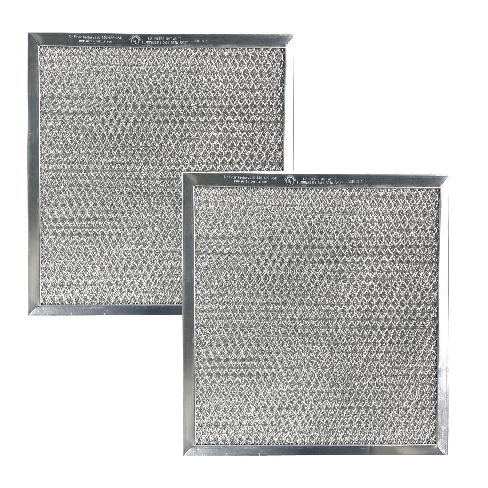 Air Filter Factory 2-Pack 9x9x3/8 Aluminum Grease Filters for Microwave ...