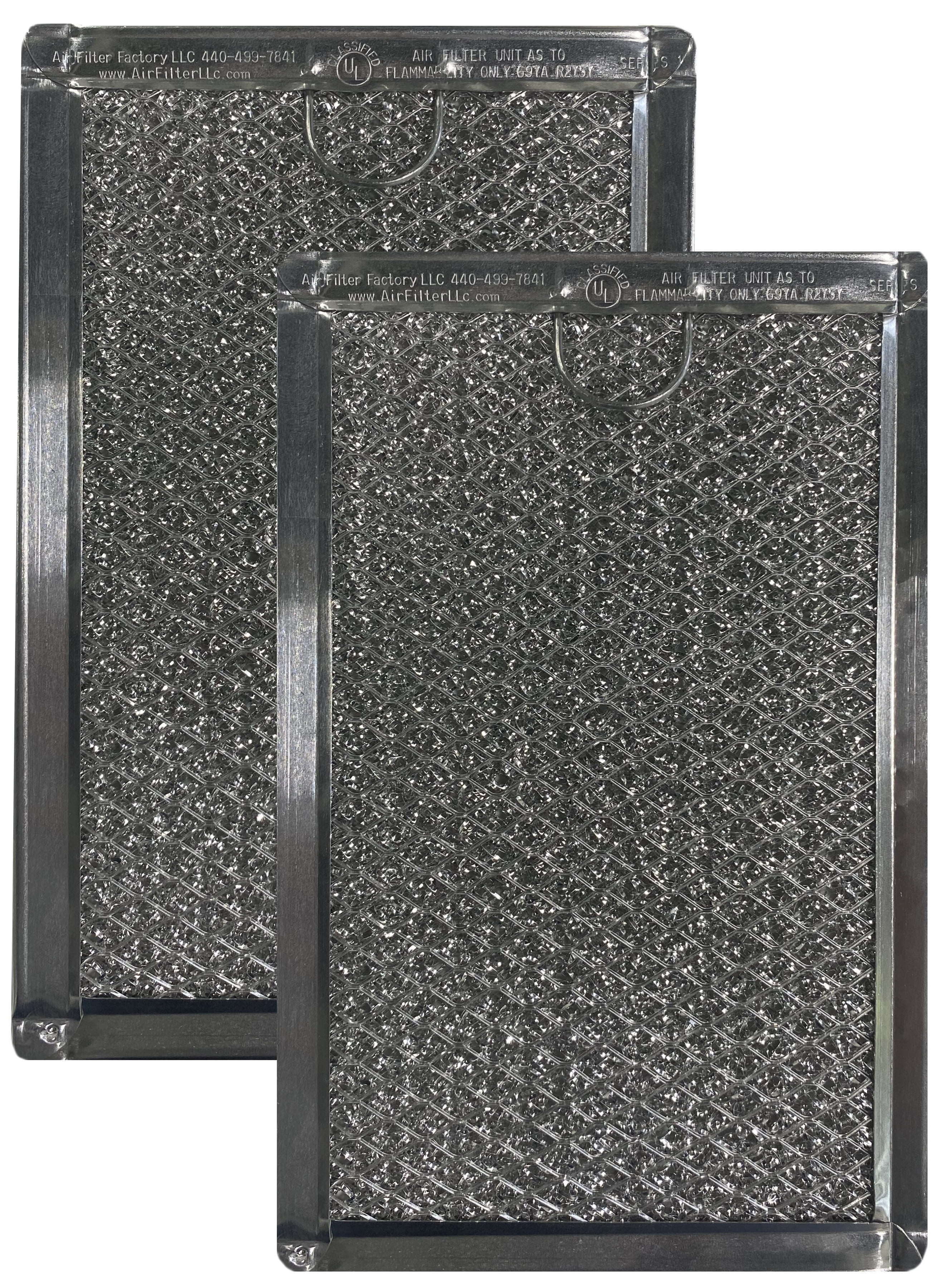 Air Filter Factory 2-Pack Kitchen Size Grease Filters, 5 x 7-5/8 x 3/32 ...