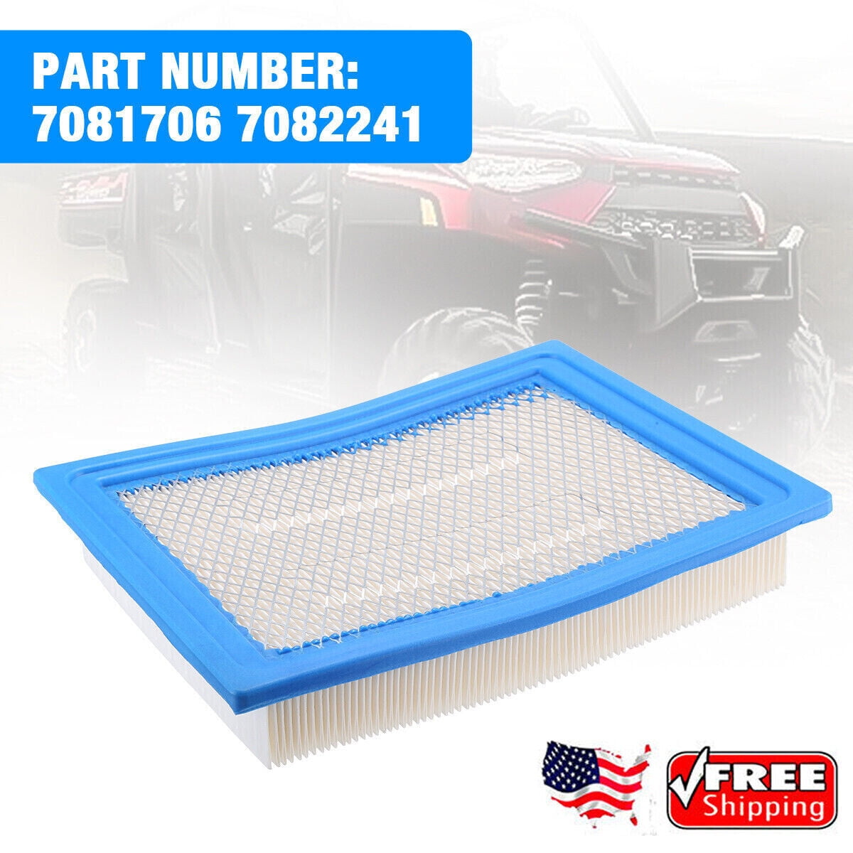 Polaris 7081706 Air Filter For Ranger RZR 570 900 1000 XP ATV - Single ...