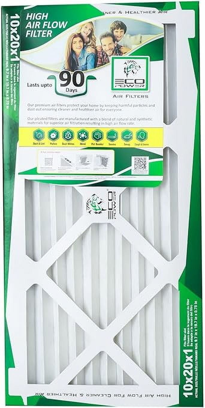 Air Filter MERV 10 (2-Pack) - Pleated Air Conditioner HVAC AC Furnace ...