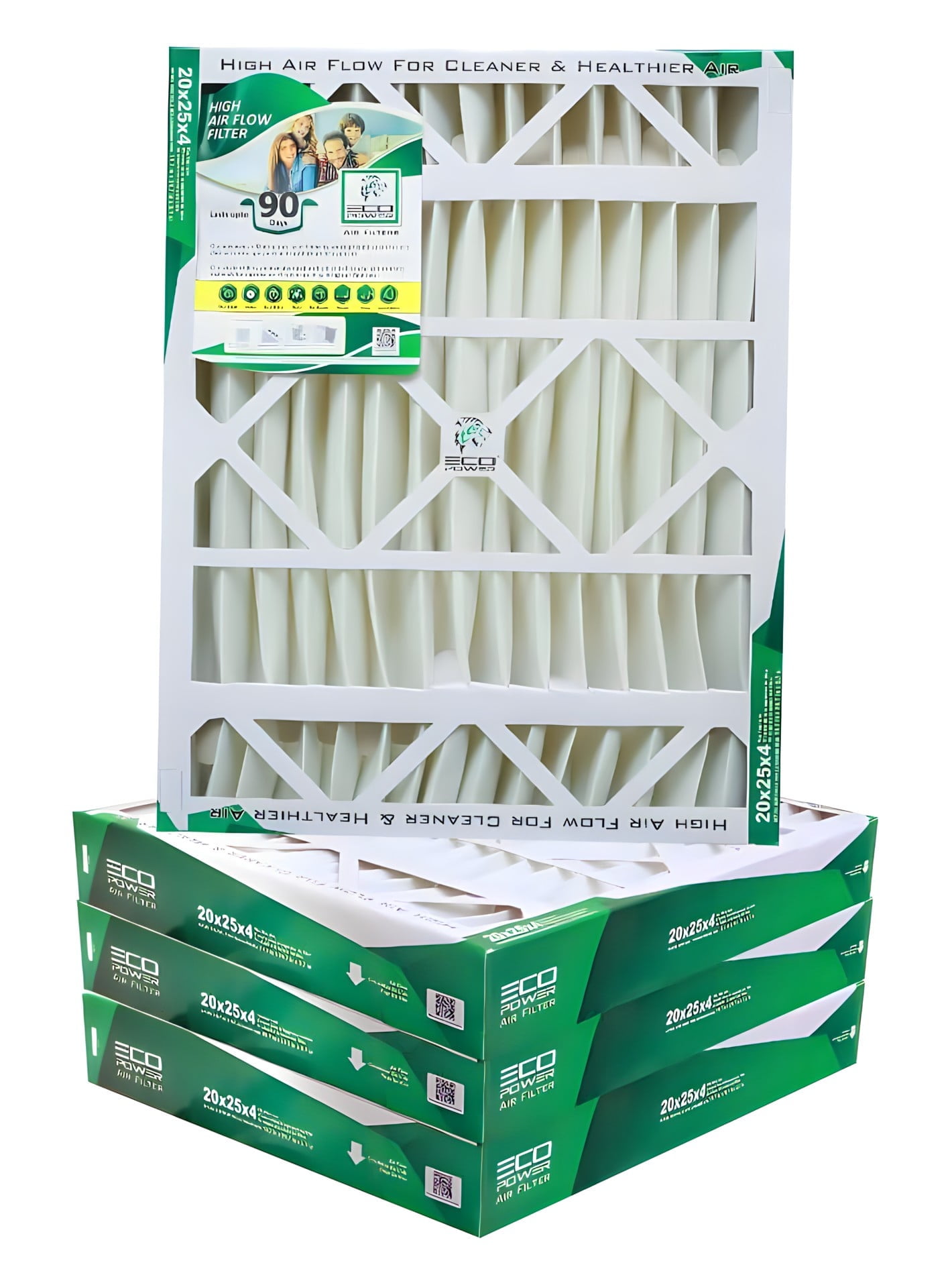 Air Filter MERV 10 (4-Pack) - Pleated Air Conditioner HVAC AC Furnace ...