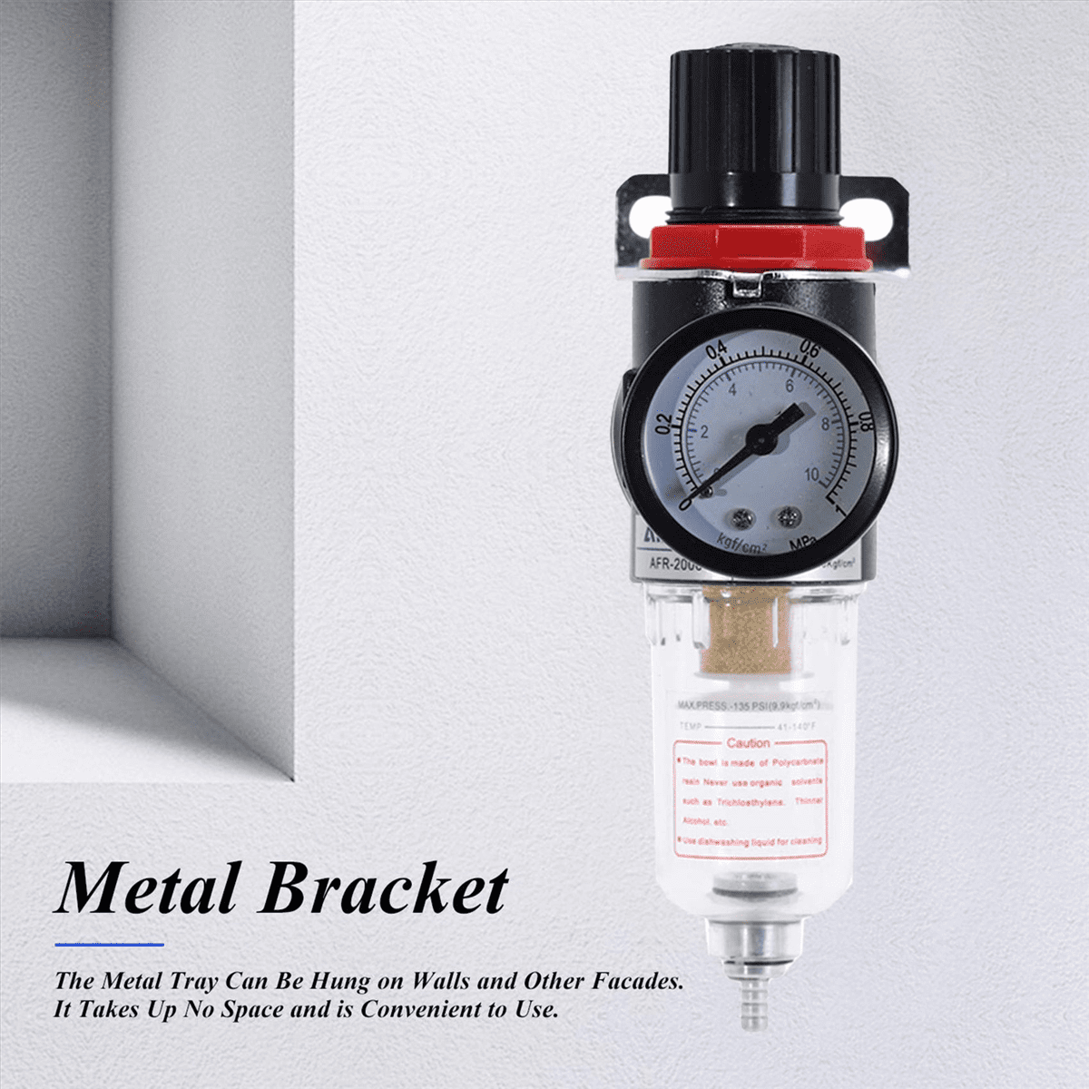 Air Filter Pressure Regulator 1/4 Inch AFR2000 Water Separator Air ...