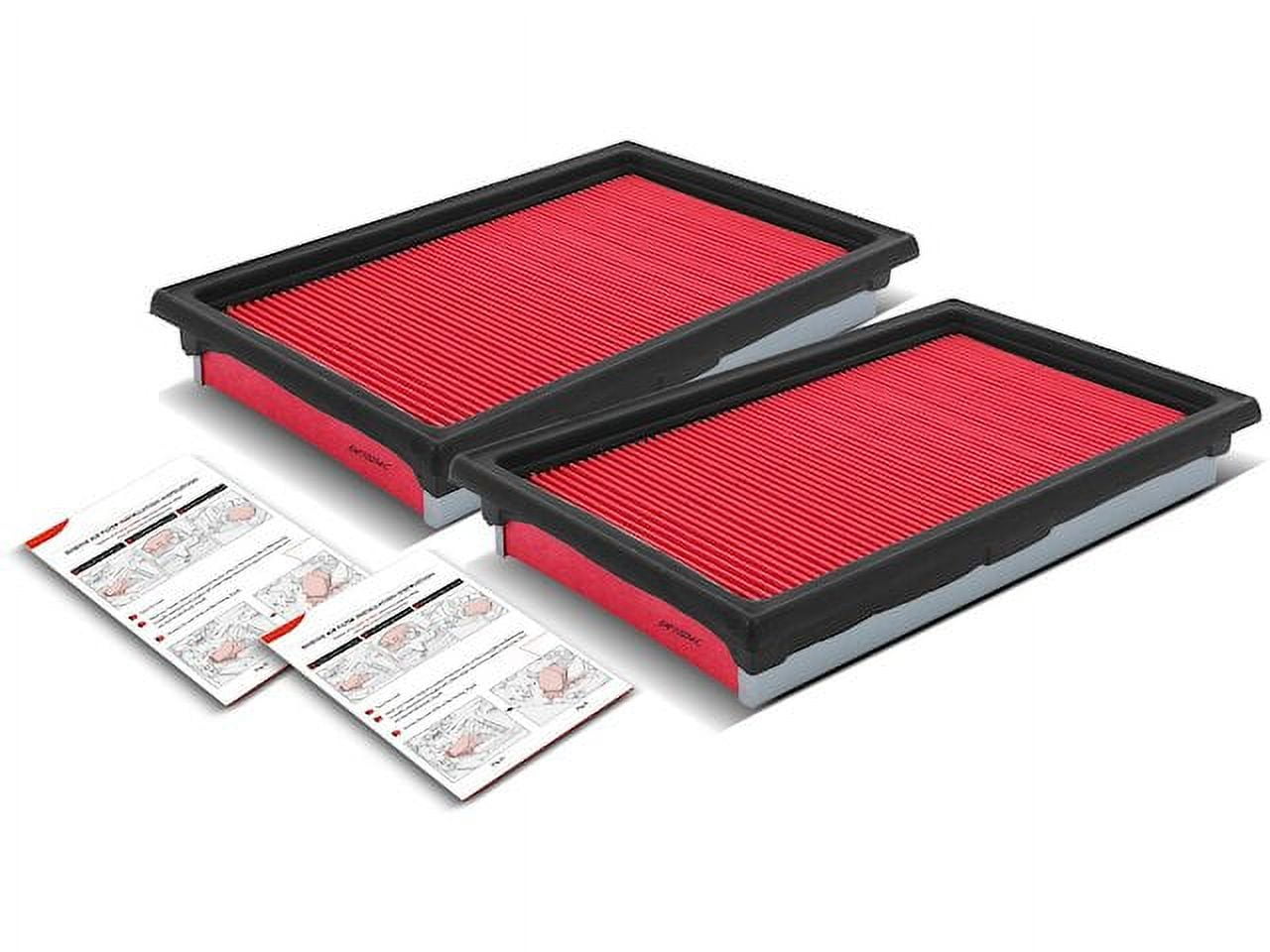 Air Filter Set 2 - Compatible with 2007 - 2012 Nissan Versa 2008 2009 ...