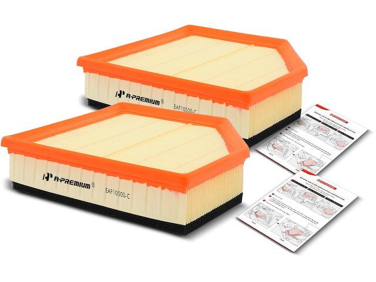 Air Filter Set 2 - Compatible with 2007 - 2015 Volvo S80 2008 2009 2010 ...