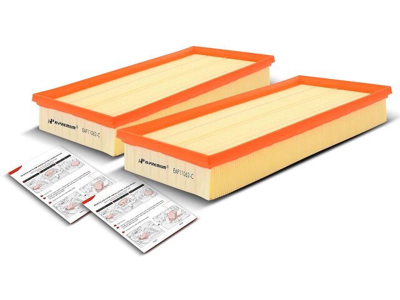 Air Filter Set 2 - Compatible with 2010 - 2016 Land Rover LR4 2011 2012 ...