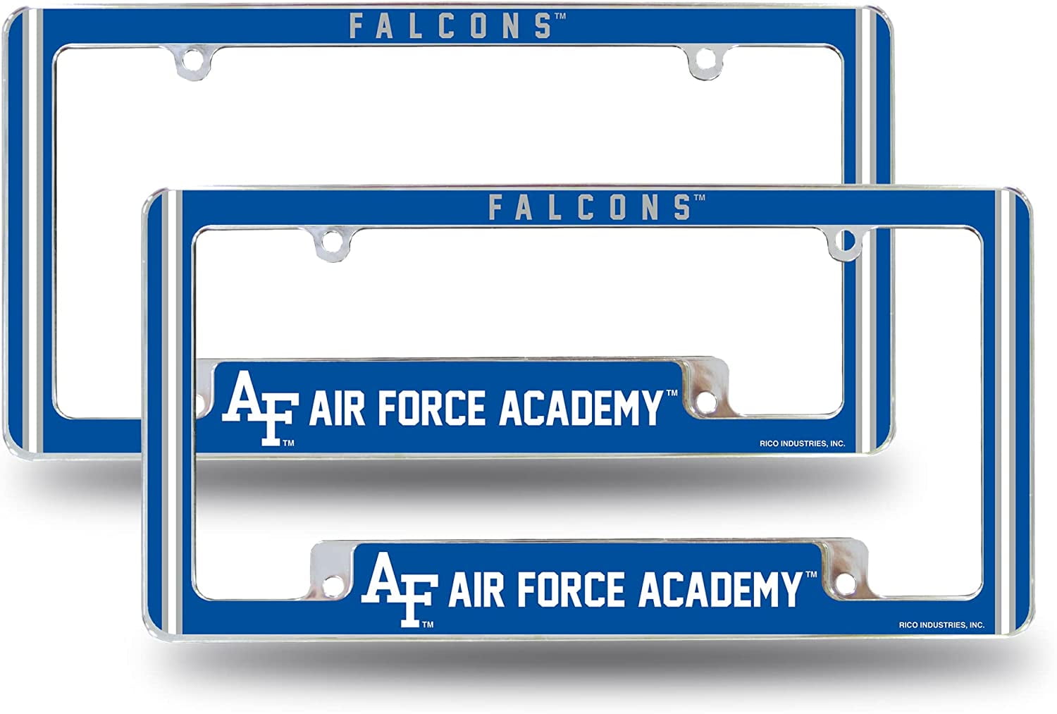 Air Force Academy NCAA Falcons (Set of 2) Chrome Metal License Plate ...
