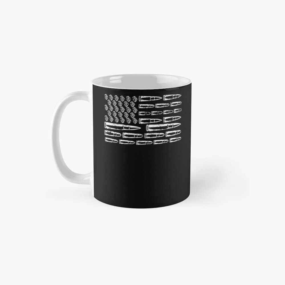 Air Force Basic Training Shirt Bullets Grenades US Flag Classic Mug ...