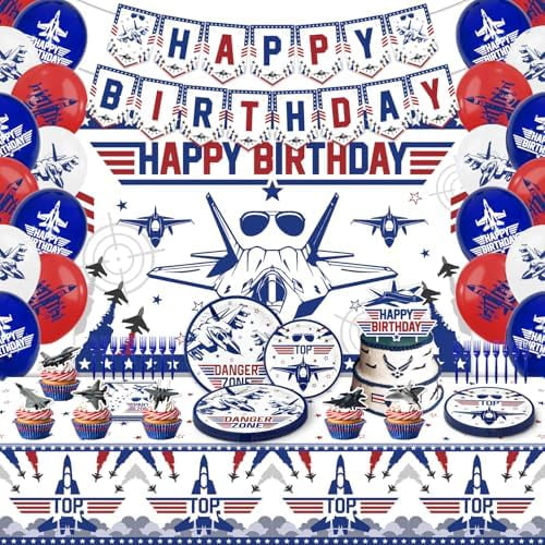Air Force Birthday Decorations Top Fighter Jet Party Decorations ...