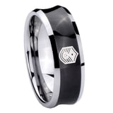 Air Force Chief Master Sergeant 8MM Concave Black Tungsten Men Ring ...