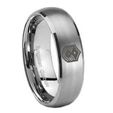 Air Force Chief Master Sergeant Brushed Gray Dome Tungsten Ring 10MM ...