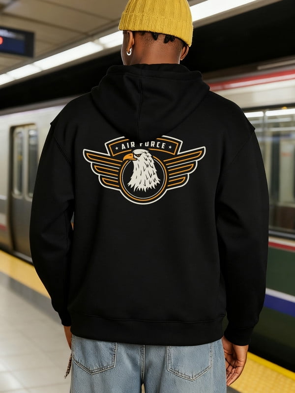 Air Force Eagle sweatshirt Veteran men machine washable black Stylish ...