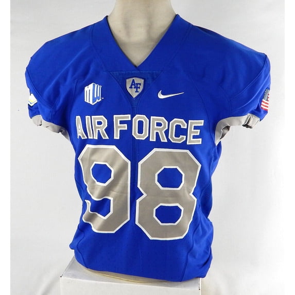 Air Force Falcons #98 Game Used Blue Jersey Name Plate Removed XL 992 ...
