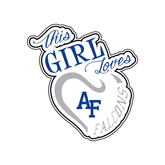 Air Force Falcons Girl Loves Logo Waterproof Sticker Phone Decal Water ...