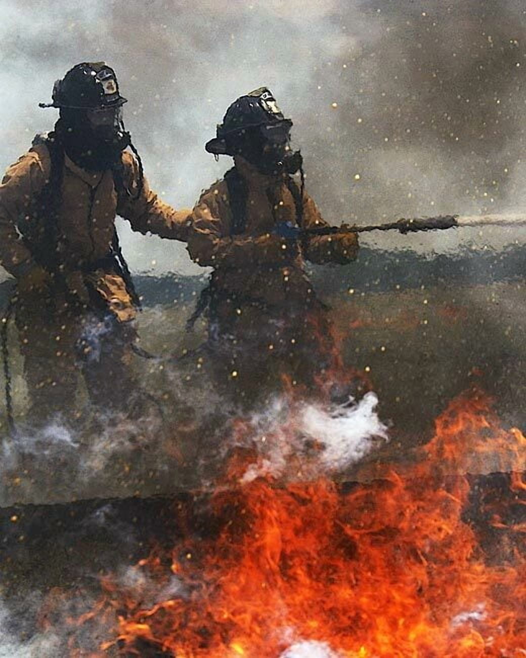 Air Force Firefighter Simulation Exercise - 12x18 Inch Laminated Aviation Poster - Stunning ...