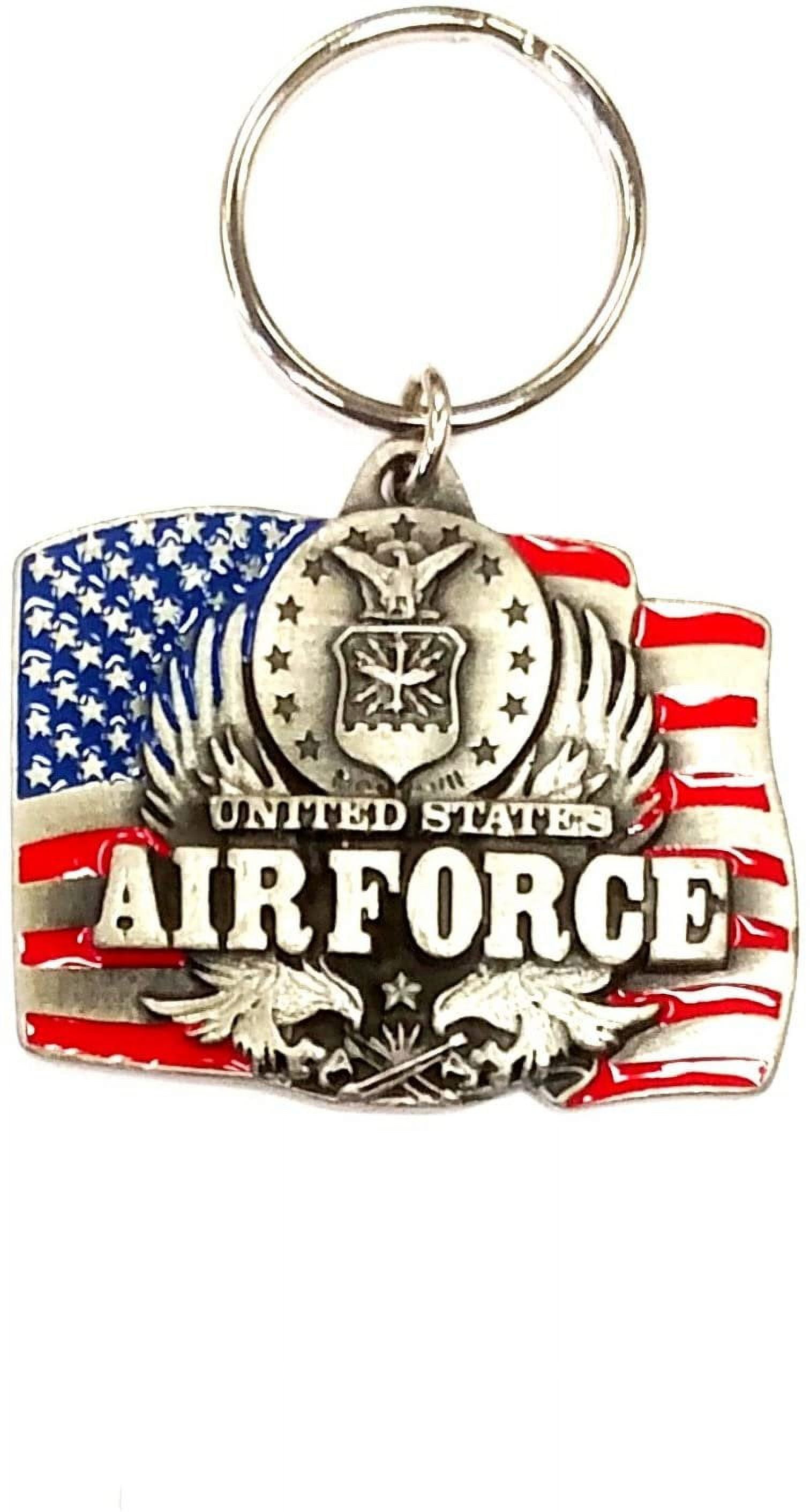 Air Force Heavy Duty Metal Pewter Keychain United States US Military ...