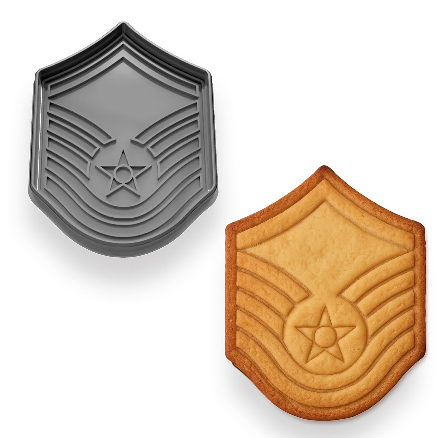 Air Force Master Sergeant Cookie Cutter & Stamp Set - 4.25x3.14 Inches ...
