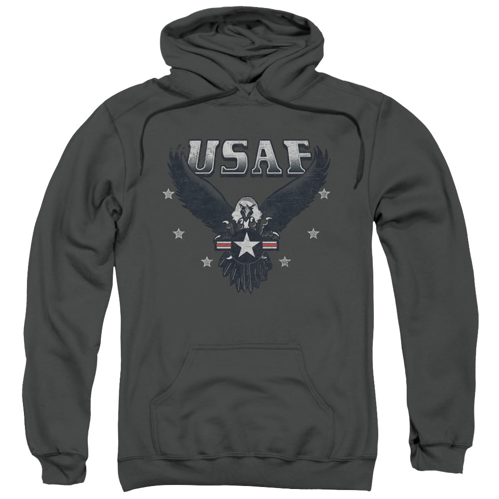 Air Force Men's Incoming Hooded Sweatshirt Charcoal - Walmart.com