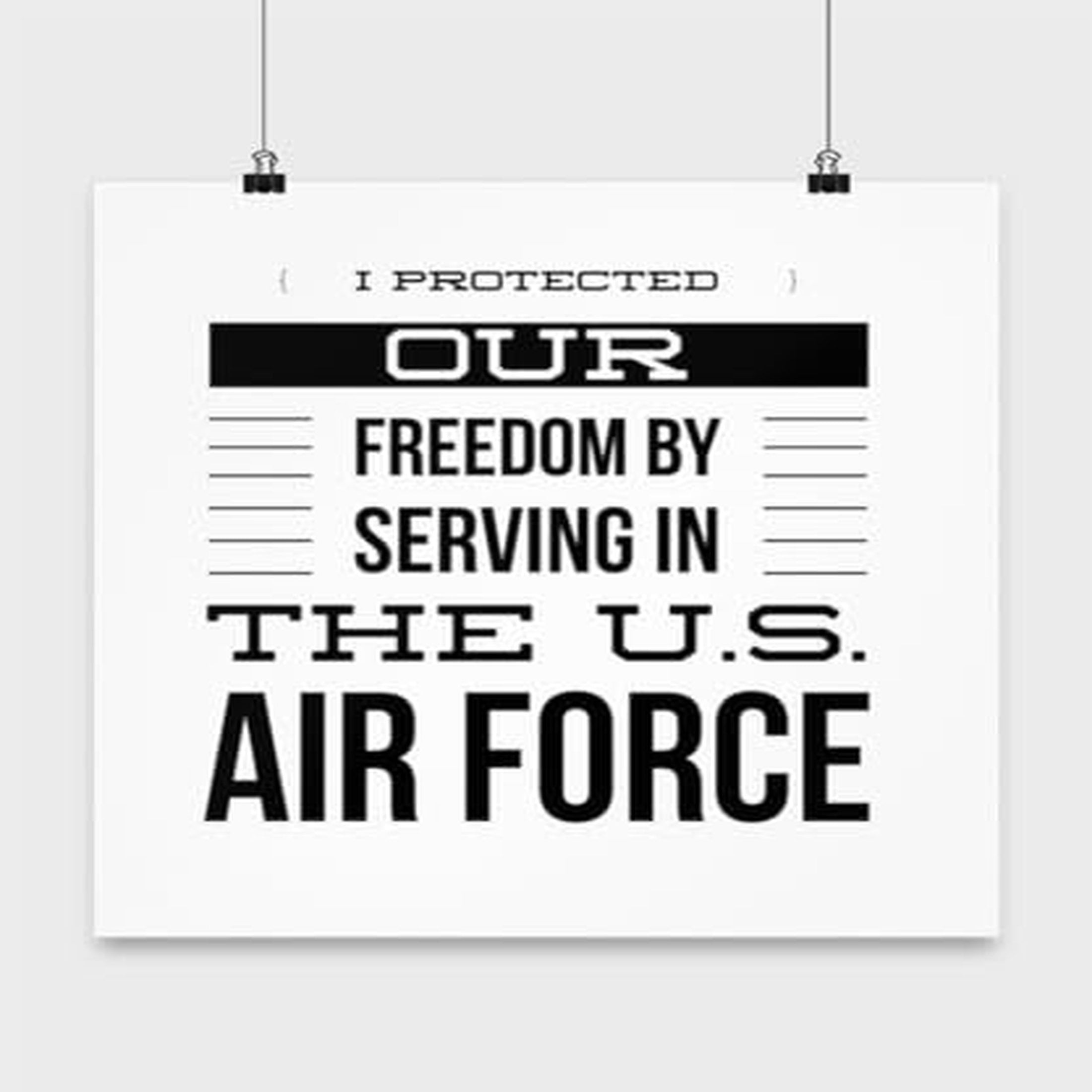 Air Force Poster - 13x13 - Wall Decor for Veterans Gift - Walmart.com