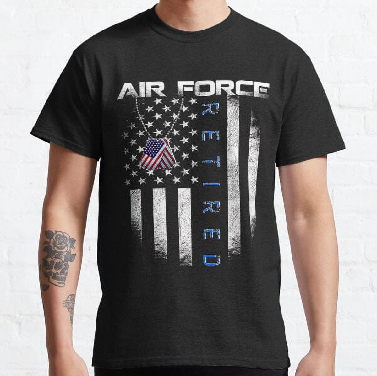 Air Force Retired Us Flag Veteran Us Air Force Classic T-Shirt ...