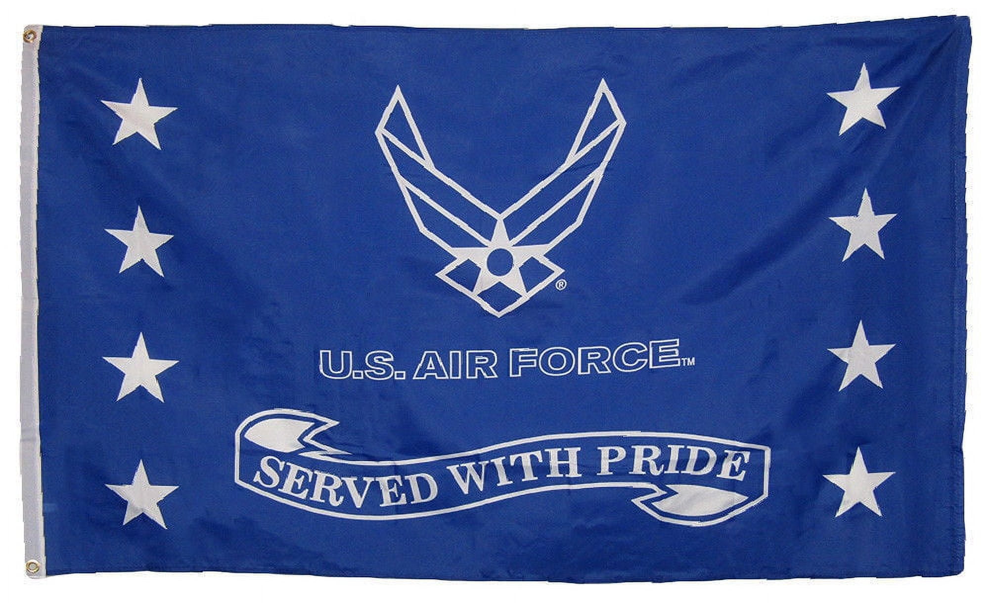 Air Force Served With Pride Flag 3x5 USAF Veteran Vet Retired US ...