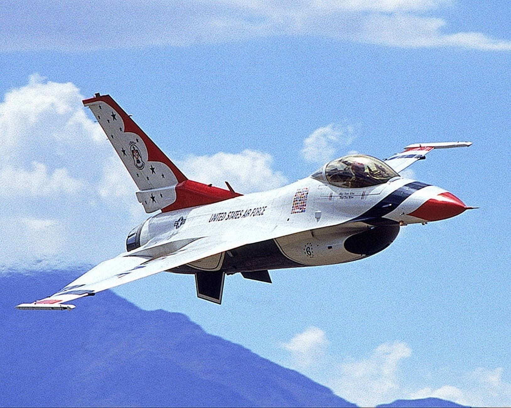 Air Force Thunderbirds F-16 Falcon - 20x30 Inch Glossy Laminated ...