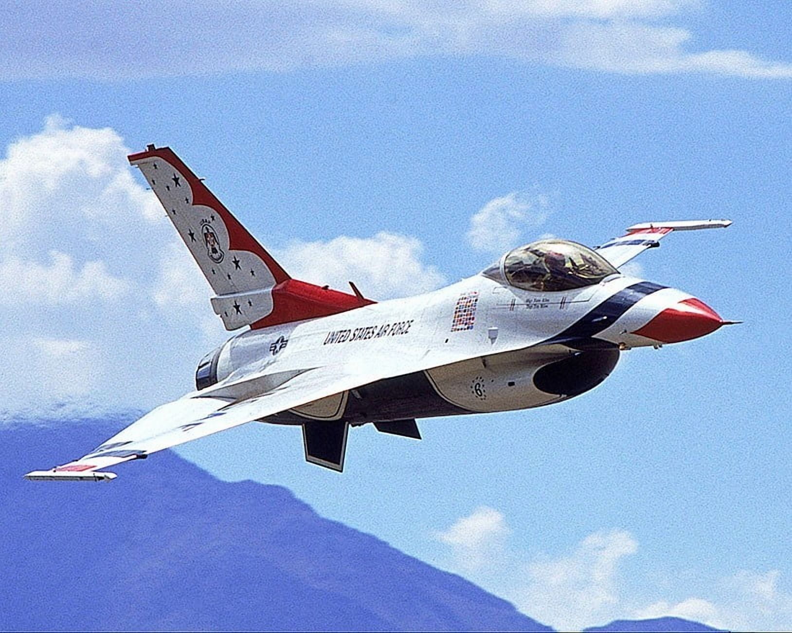 Air Force Thunderbirds F-16 Falcon Style -1 - 12x18 Inch Laminated ...