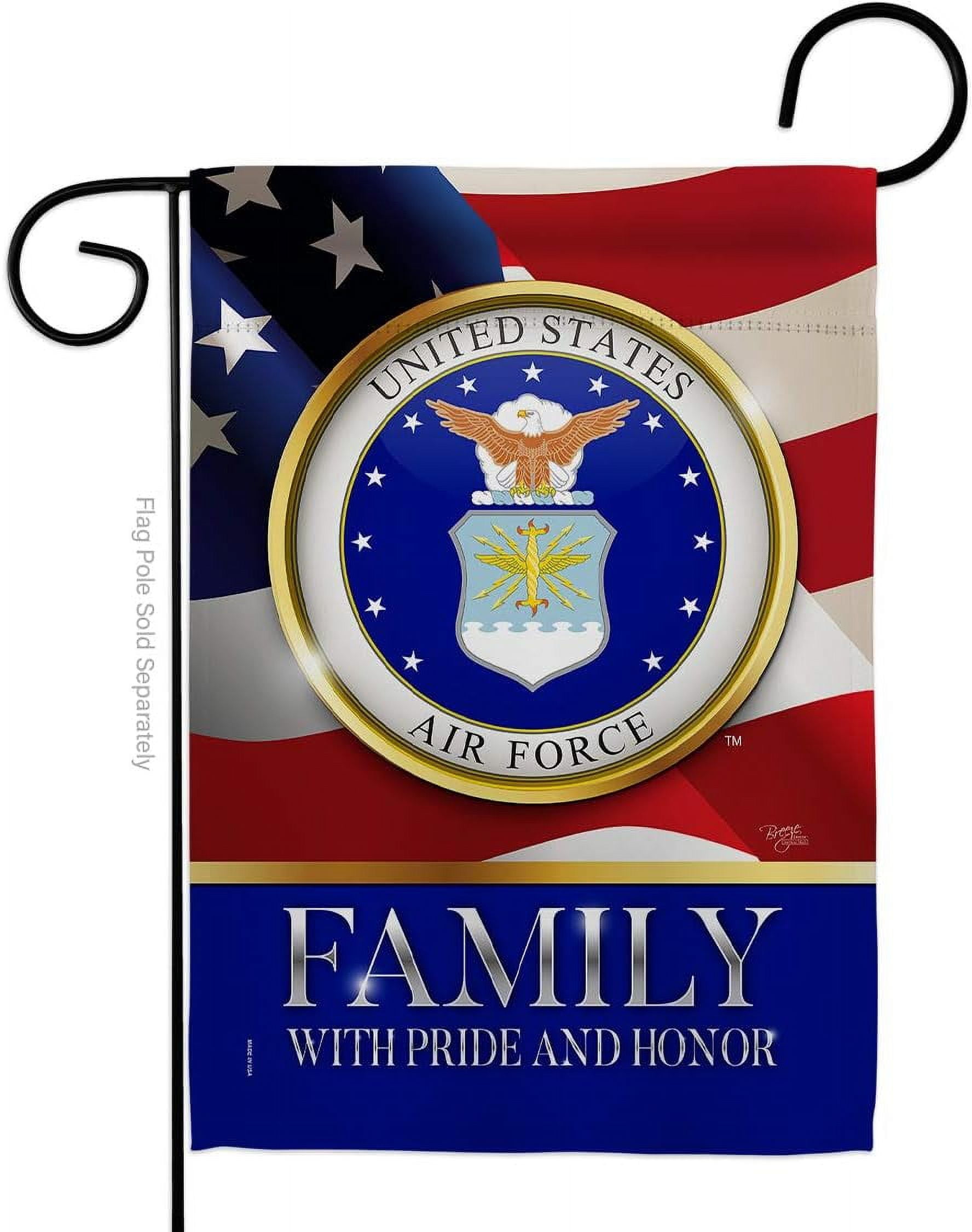 Air Force US Family Honor Garden Flag Armed Forces USAF United State ...