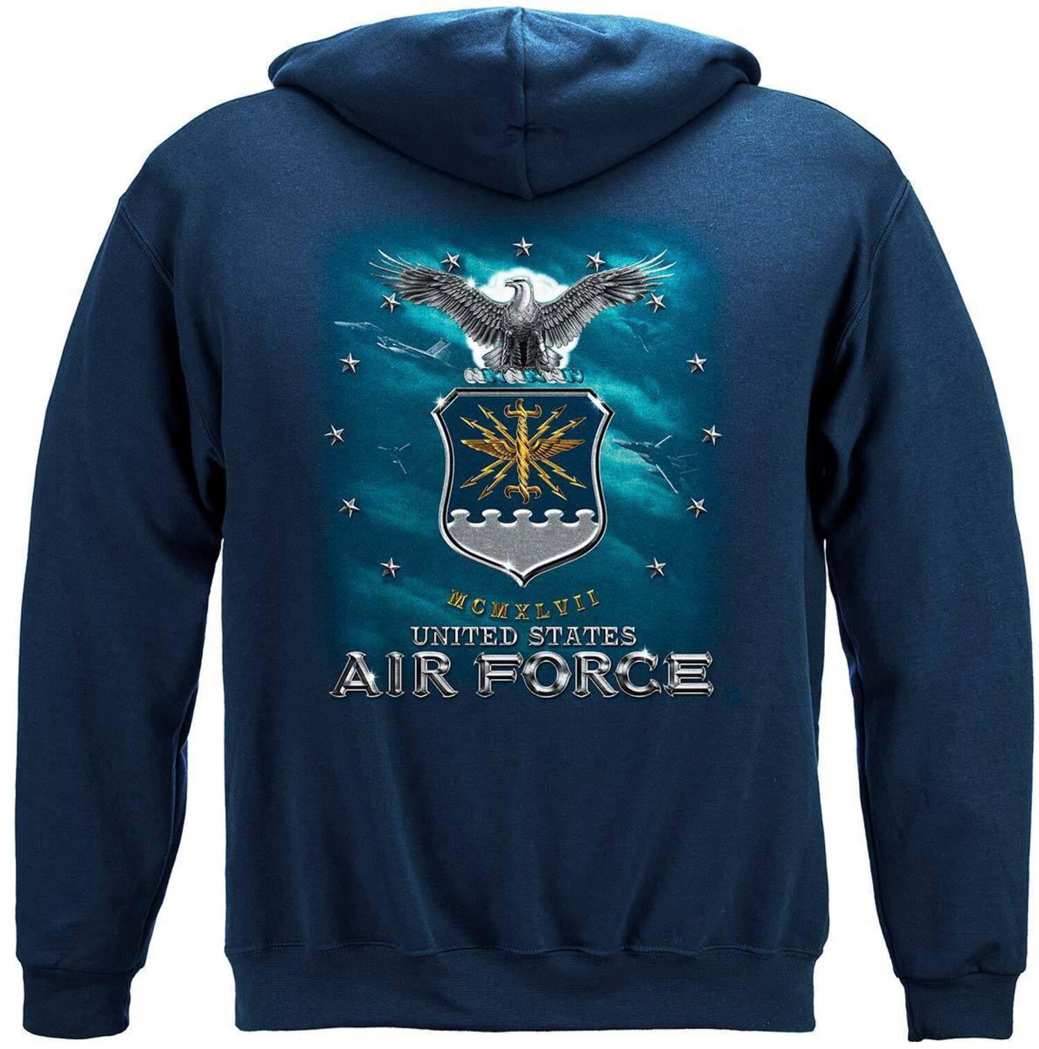 Air Force USAF Missile Hooded Sweatshirt by , Navy Blue - Walmart.com