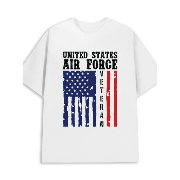 Air Force Vet Flag 180G 100% Cotton 180G 100% Cotton men's elegant plus size summer white ...