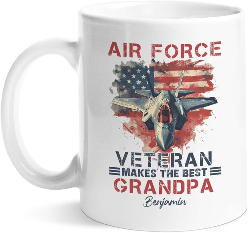 Air Force Veteran Coffee Mugs - Novelty American Flag Cups, Customized ...