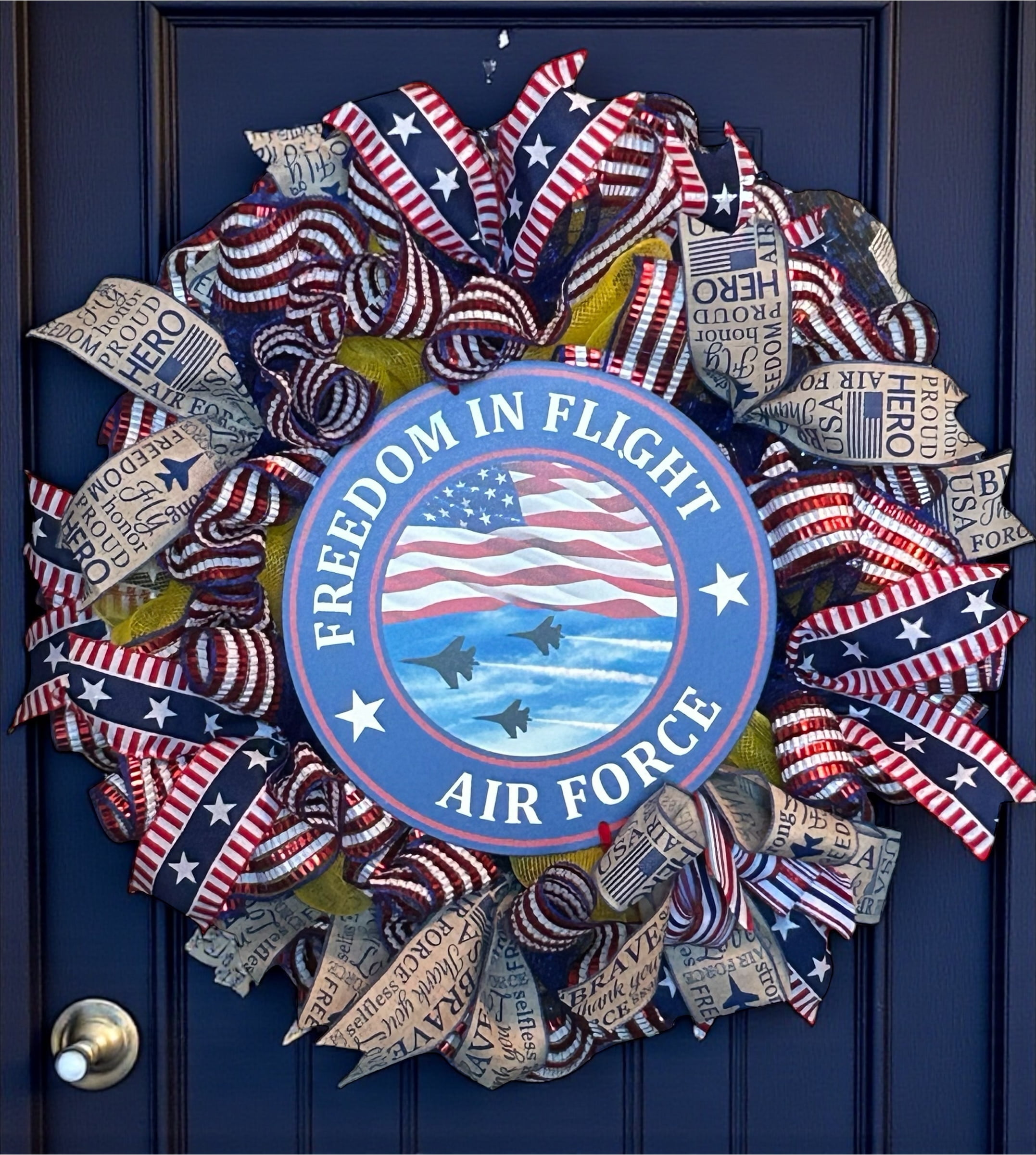 Air Force Wreath, Military Decor, Patriotic, Veteran Gift - Walmart.com