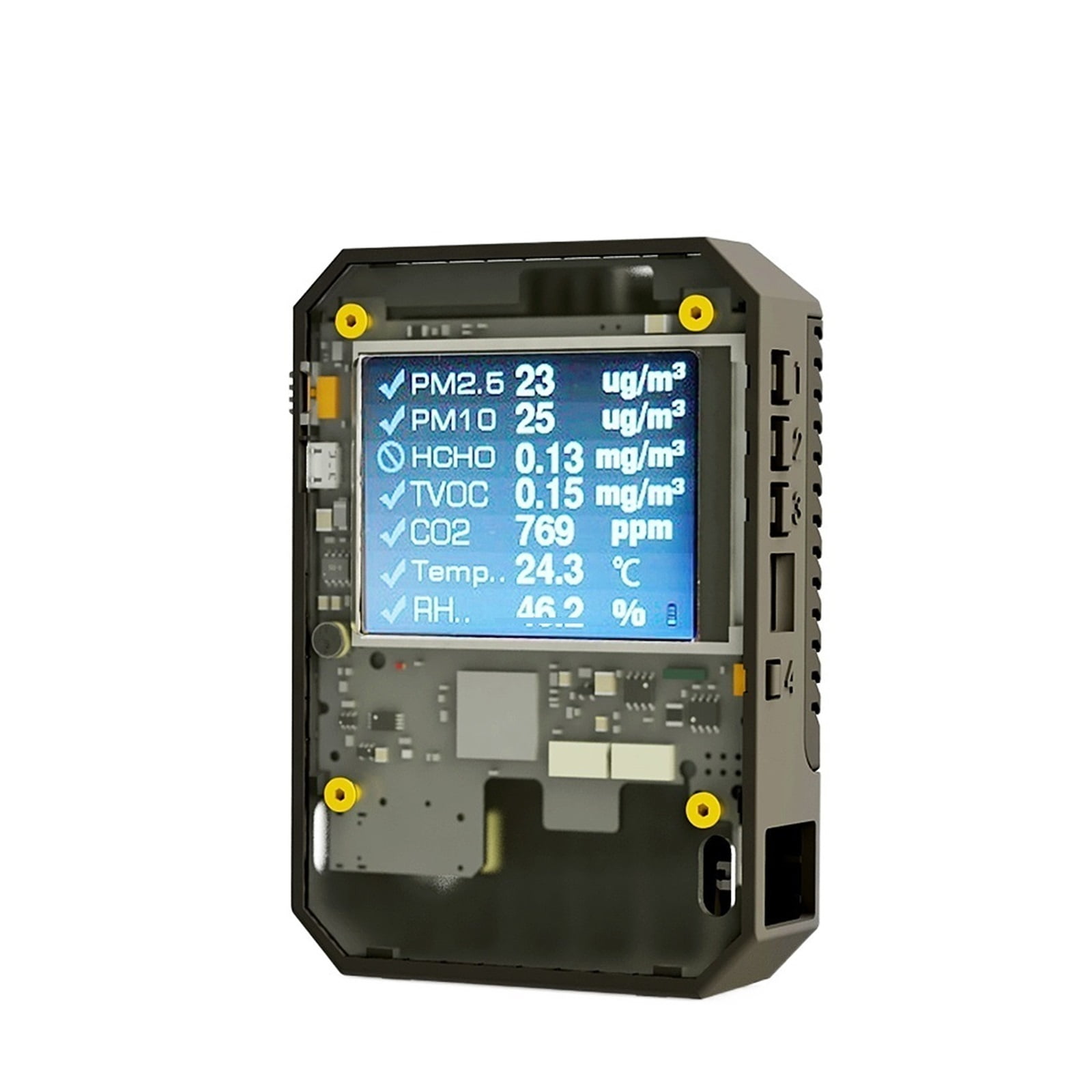 Air Formaldehyde Detector Sensor Air Quality Monitor Home PM2.5 Tester ...