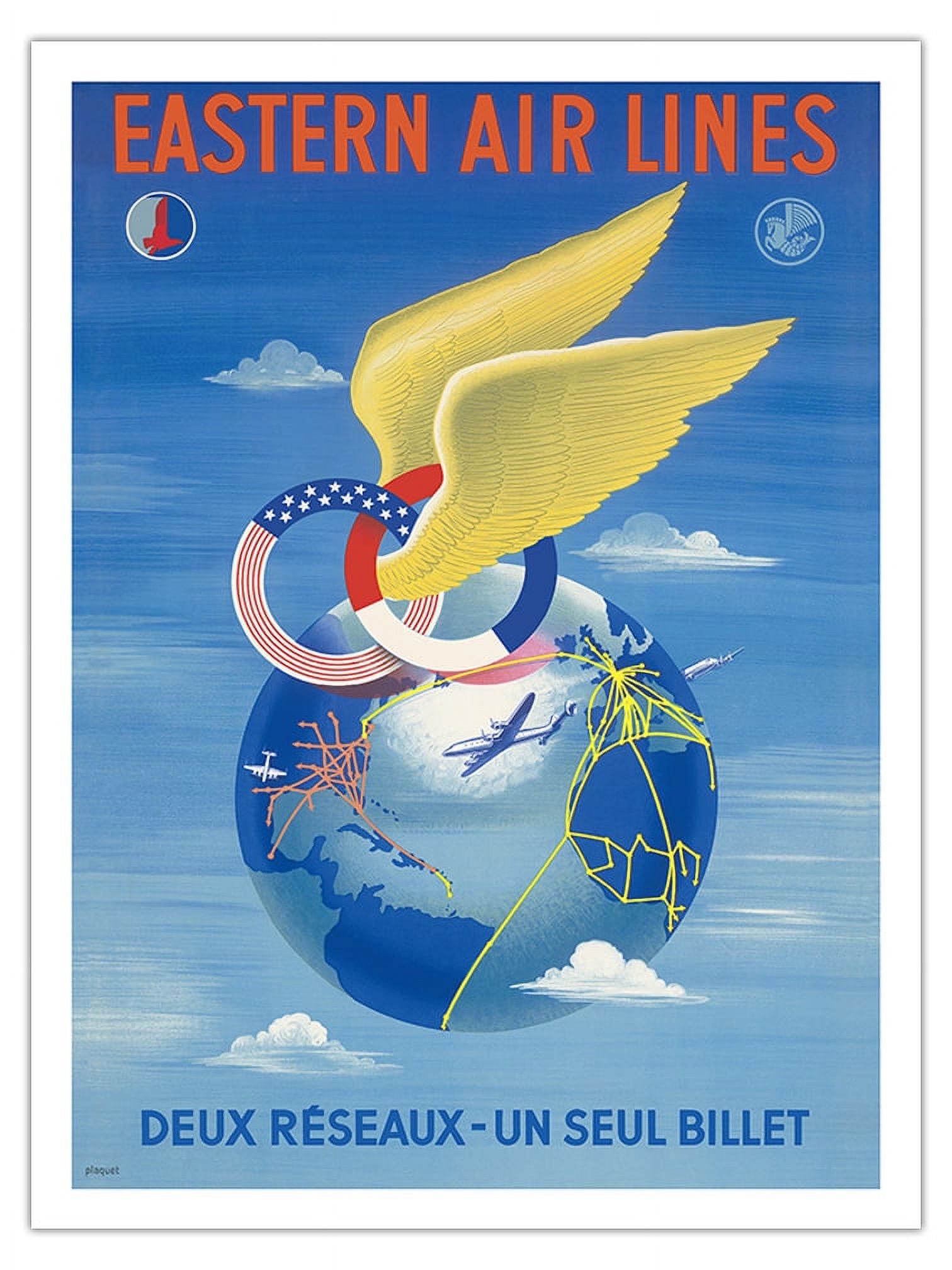 Air France - Eastern Air Lines - Deux Reseaux (Two Networks - One ...